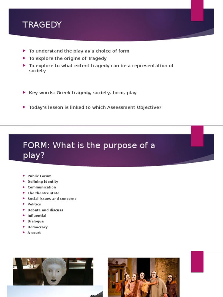 Introduction To TRAGEDY | PDF | Dionysus | Greek Tragedy