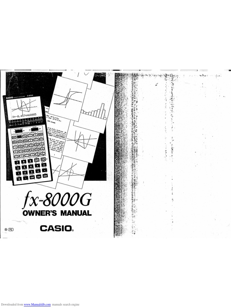 Casio fx8000g | PDF | Electronic Publishing | Human–Computer Interaction