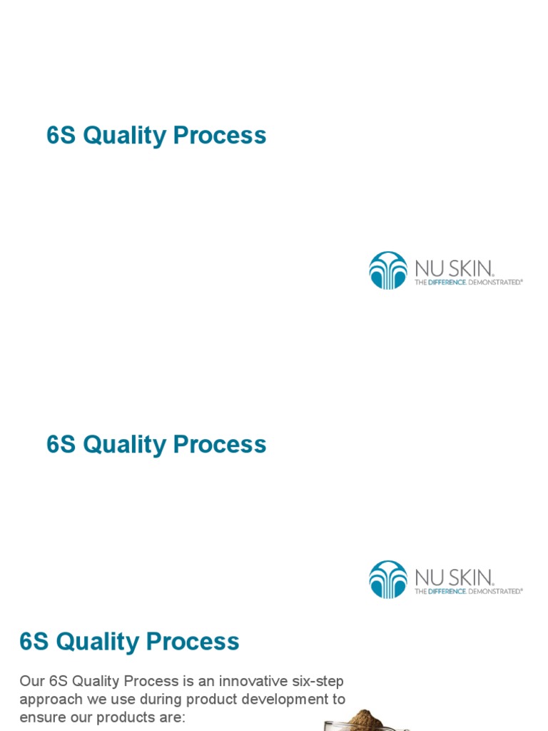 6s Quality Process Presentation | PDF | Cosmetics | Scientific Method