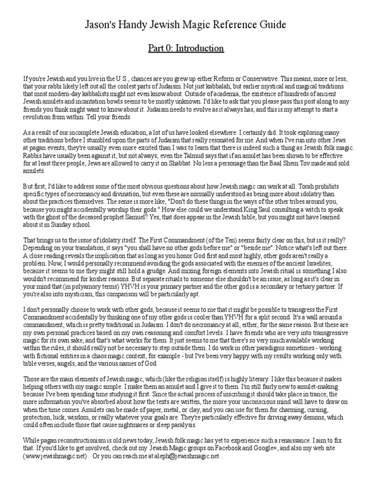 Jewish Magic Reference Guide Final PDF | PDF