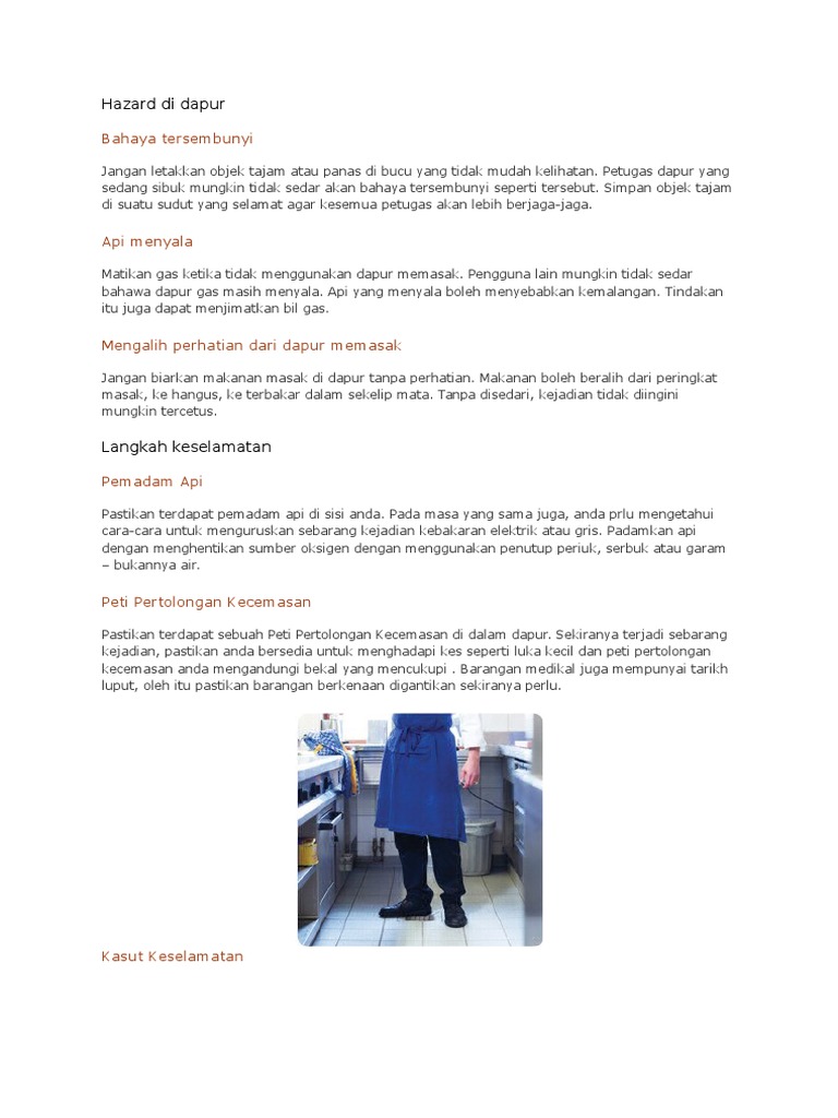 Hazard Di Dapur | PDF
