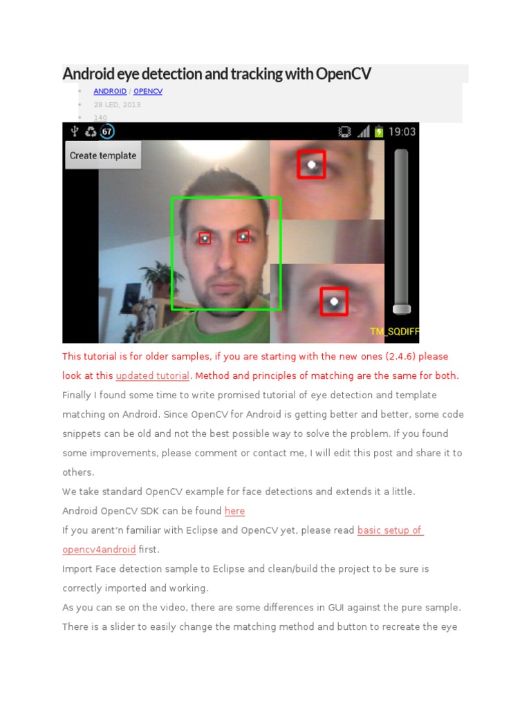 Android Eye Detection and Tracking With OpenCV | PDF | Android ...