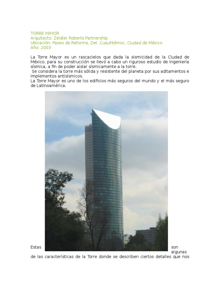 Torre Mayor | PDF | Energía y recursos | Naturaleza