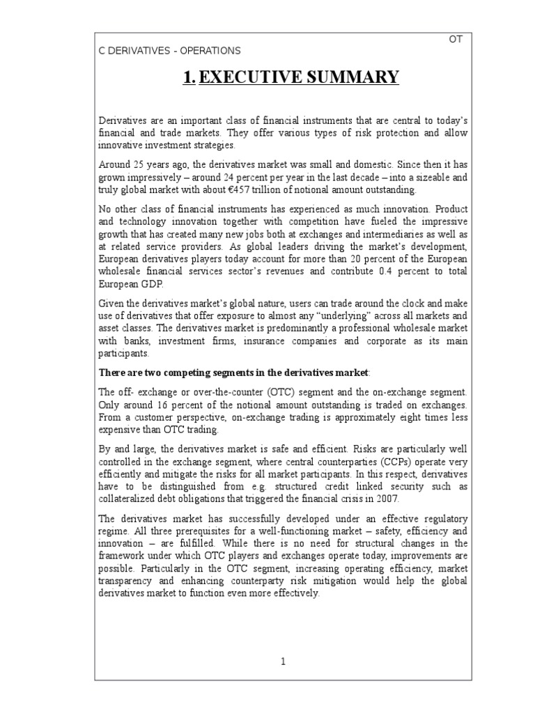 Otc Derivatives - V2 | PDF | Derivative (Finance) | Over The Counter ...