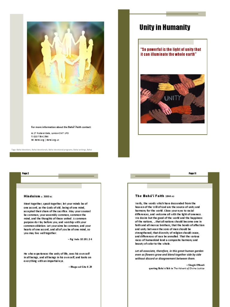 Unity in Humanity (Short) (All Religions) | Bahá'í Faith | Religious Faiths