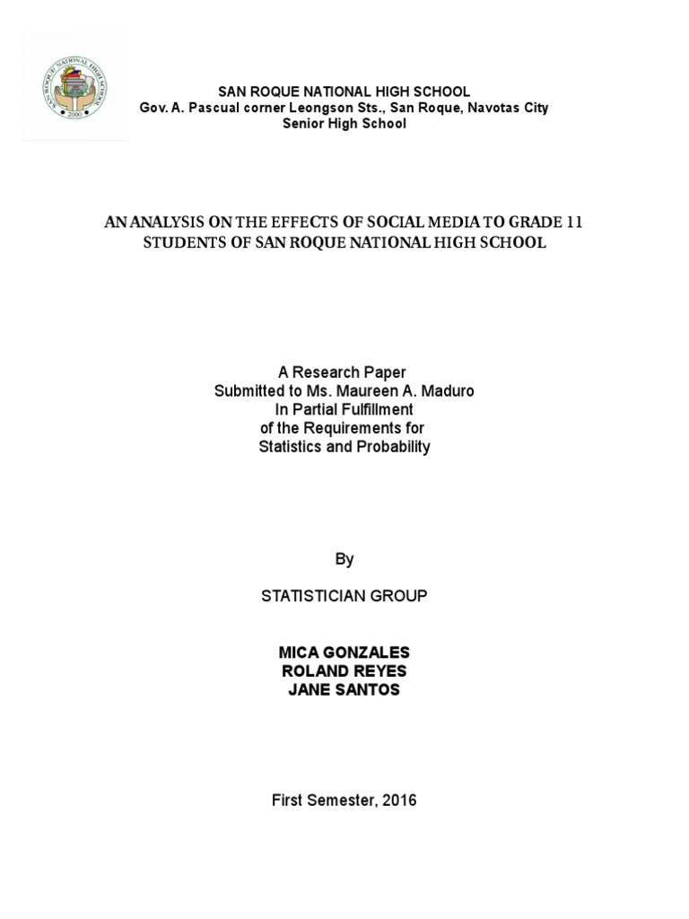 Social Media Impact on Grade 11 Students | PDF | Social Science