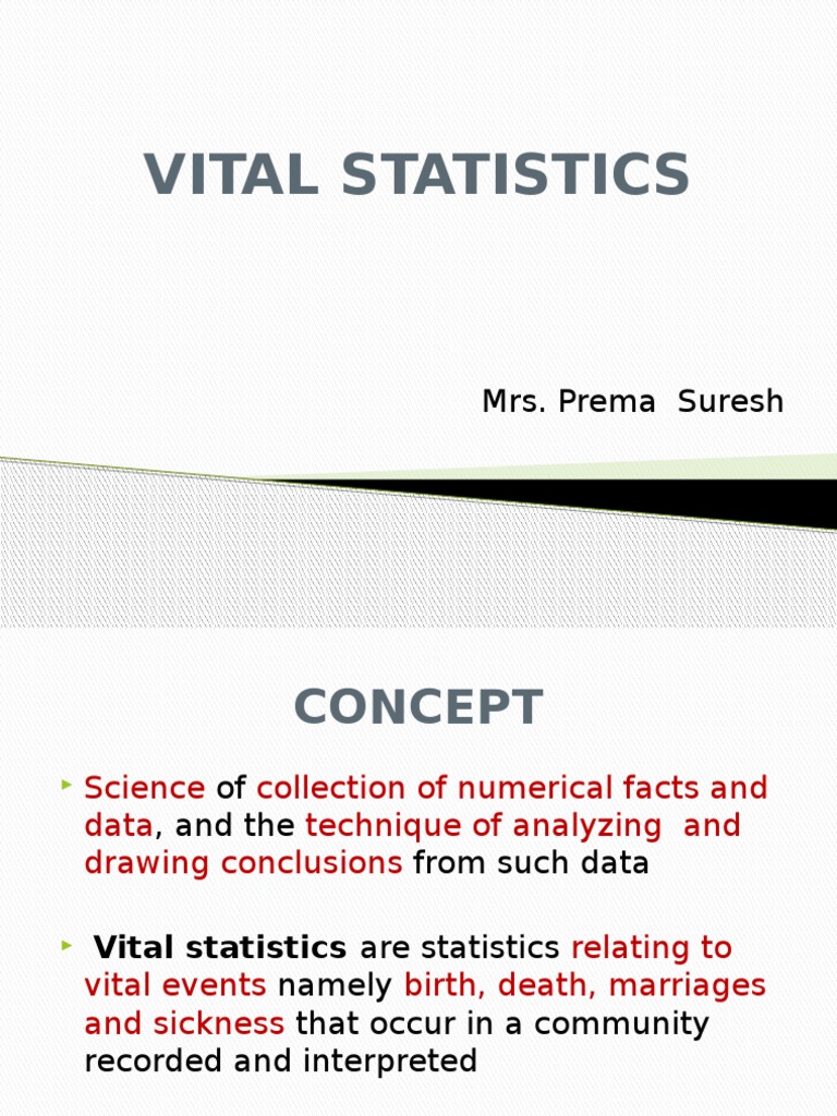 Vital Statistics | PDF | Mortality Rate | Statistics