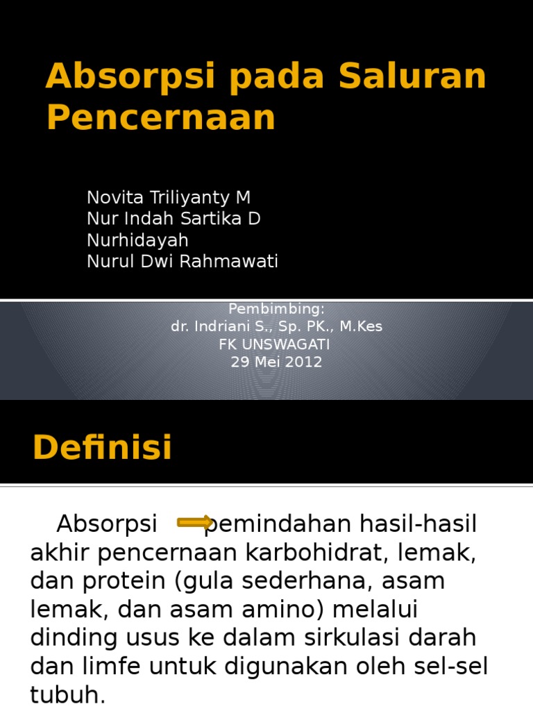 Absorpsi Pada Saluran Pencernaan 2 | PDF | Kesehatan Holistik