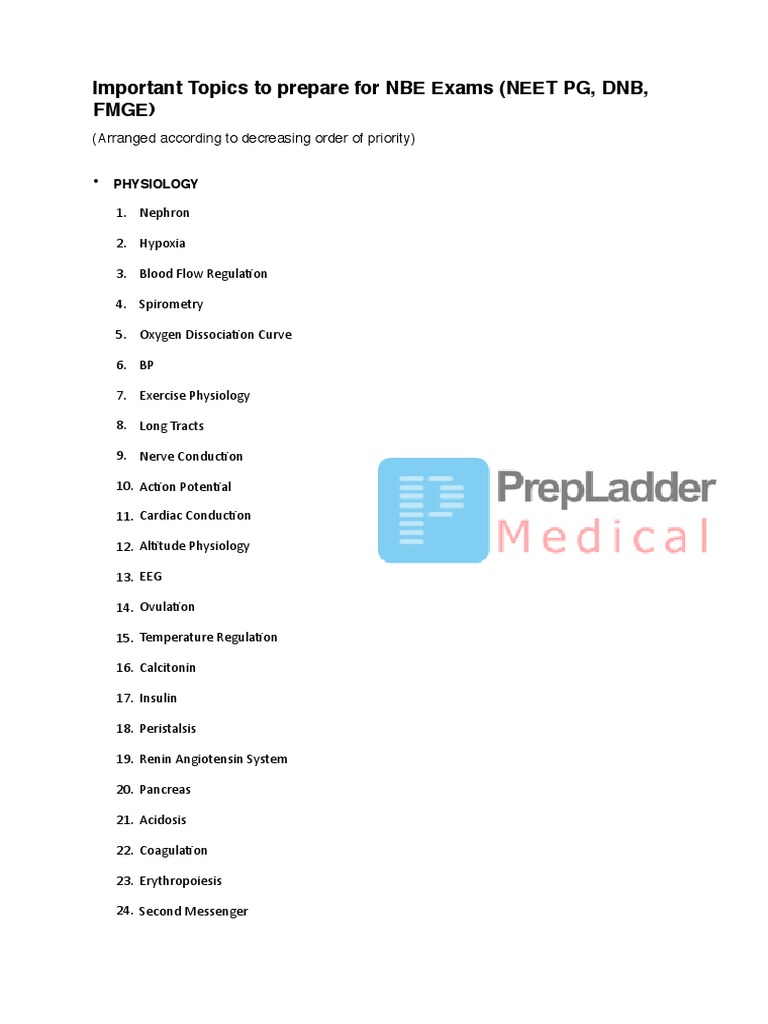 Important Topics For NEET | PDF | Business