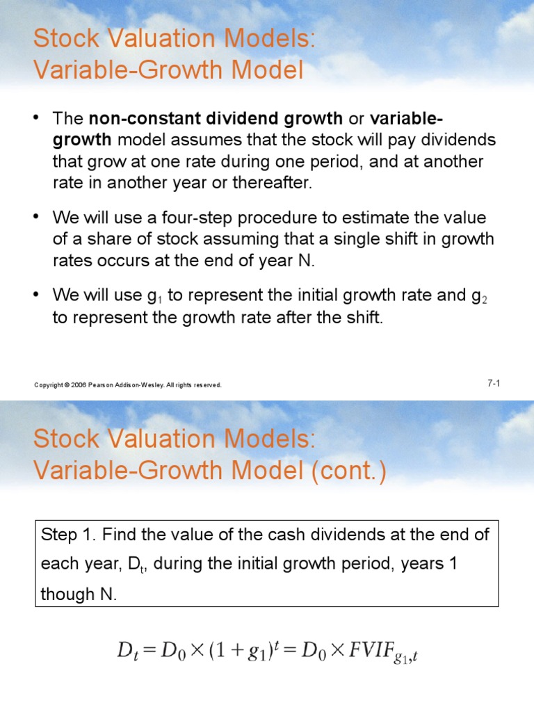 Stock Valuation Models: Variable-Growth Model | PDF | Stock Valuation ...