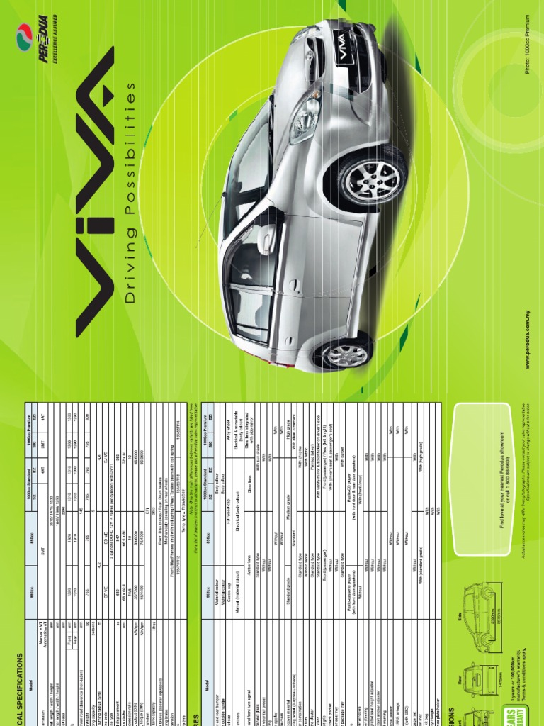 Perodua Viva Brochure | PDF