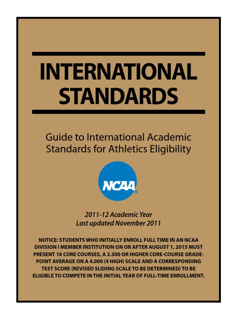International Academic Standards For NCAA | PDF | Grading (Education ...