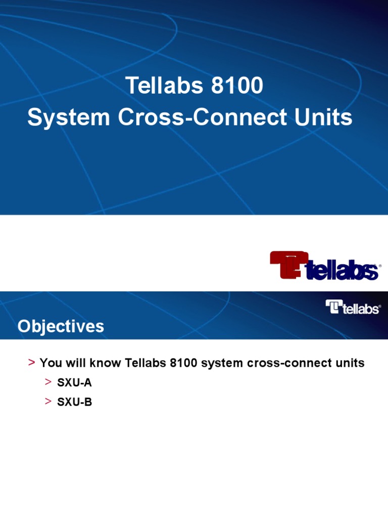 Tellabs 8100 Cross-Connect Units Overview | PDF