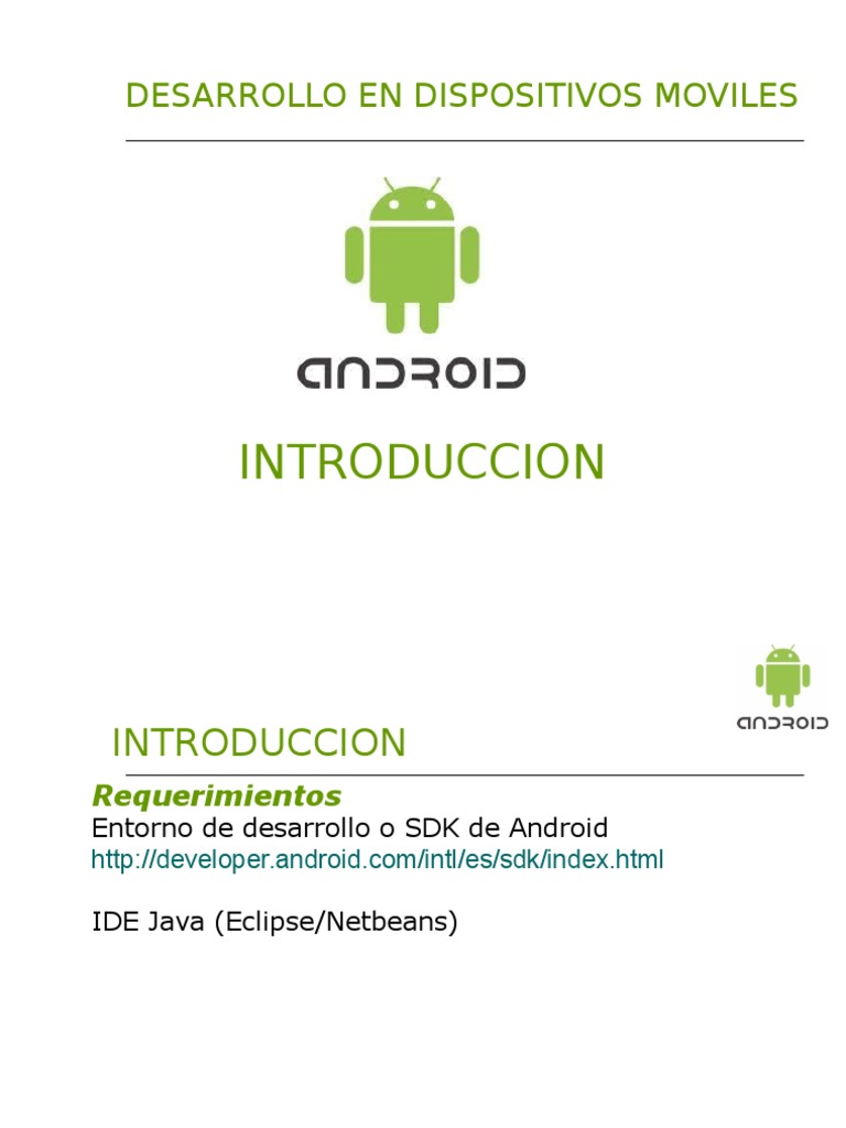 Estructura y Componentes Android | PDF | Widget (Gui) | Android ...