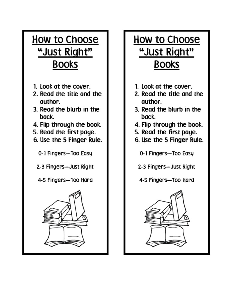 Just Right Books Book Marks | PDF