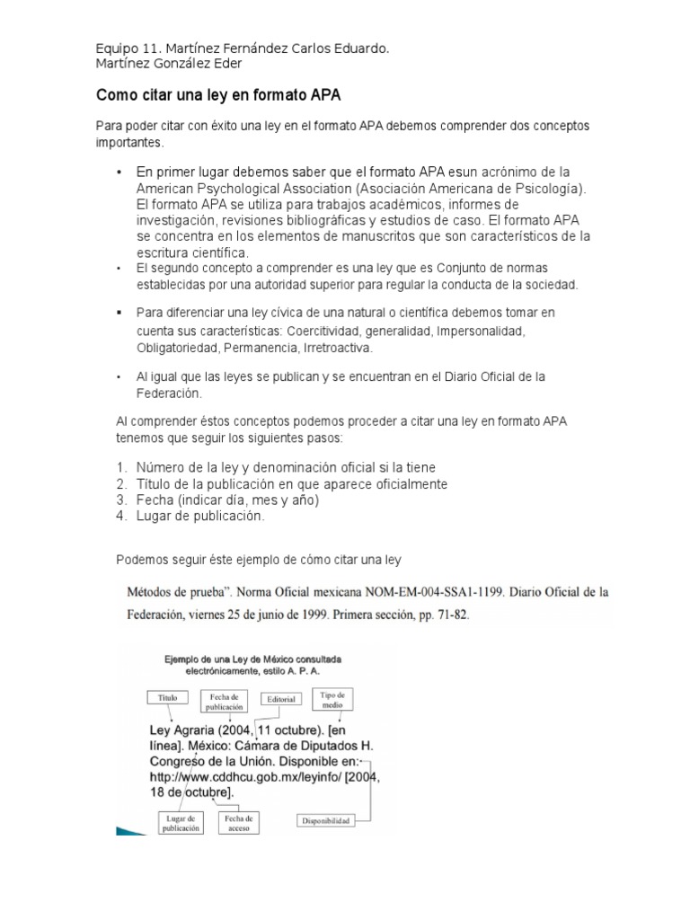 Como Citar Una Ley En Apa 7 En El Texto - Design Talk
