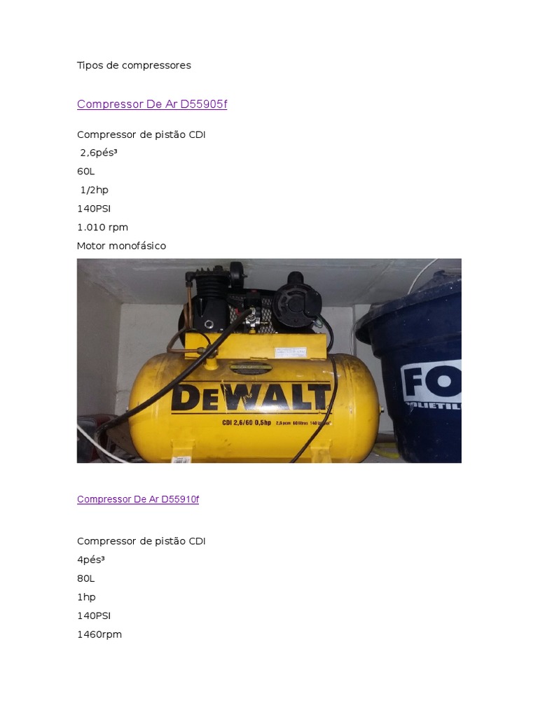 Tipos de Compressores | PDF