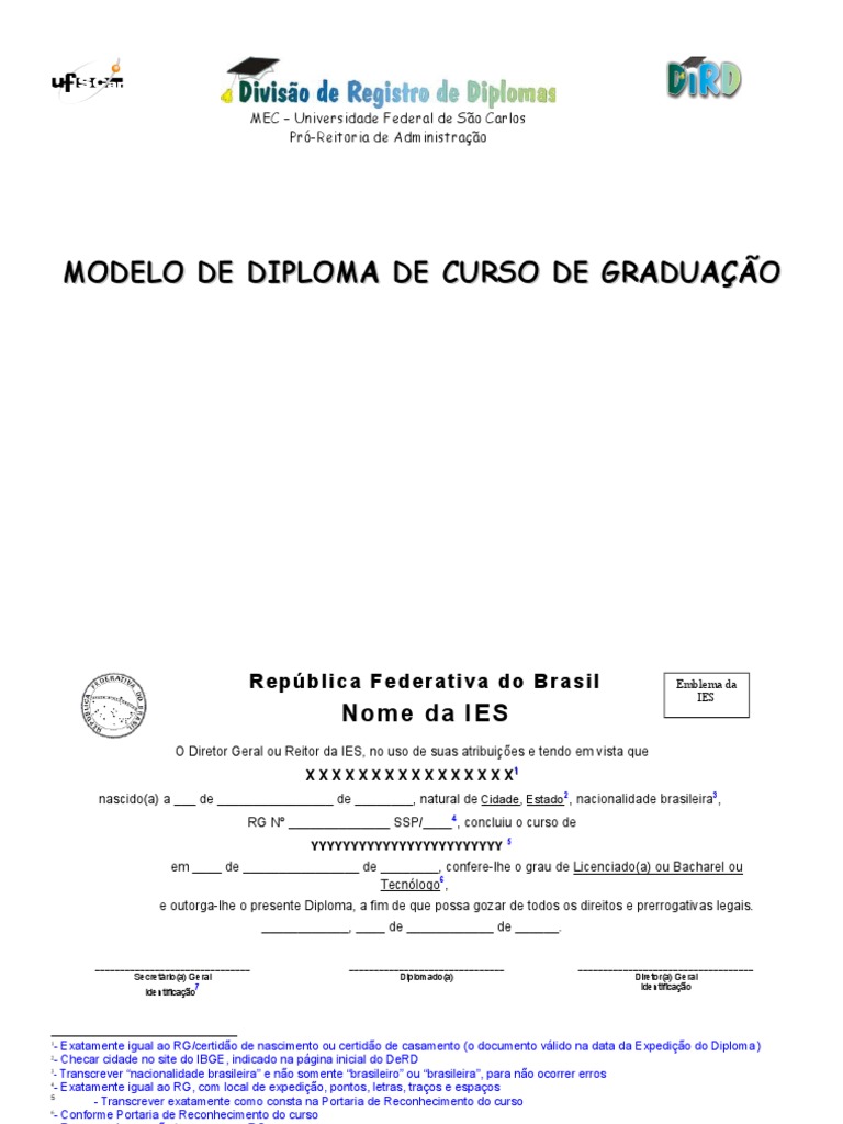 Modelo Diploma Graduacao | PDF | Estágios educacionais | Academia