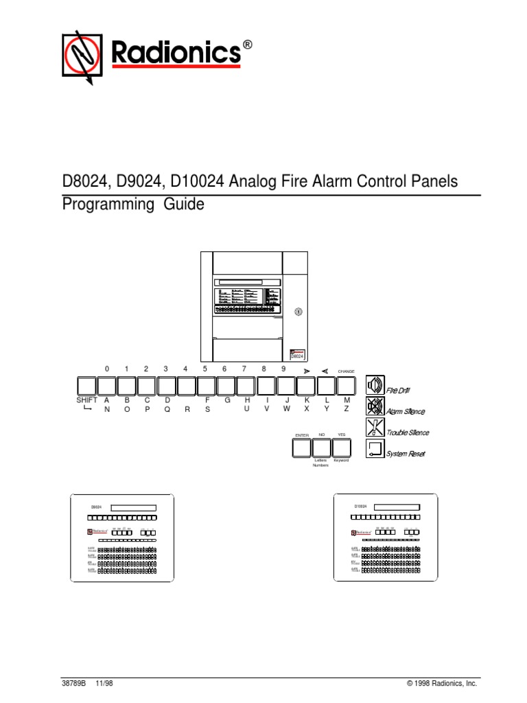 D8024 Analog Fire Programming Guide | PDF | Password | Menu (Computing)