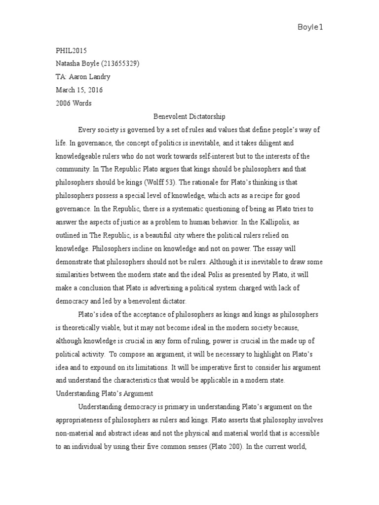 Philosophers As Rulers - Essay PHIL | PDF | Plato | Democracy