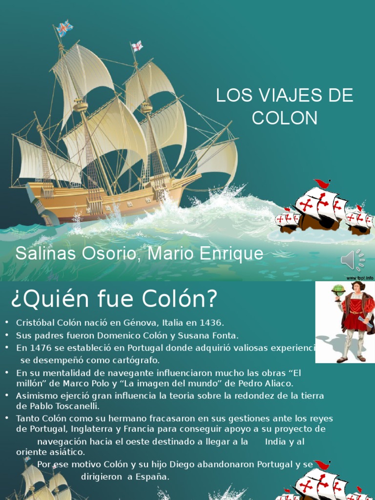 Exposicion de Viajes de Colón.ppt | Cristobal colon | Exploración de ...