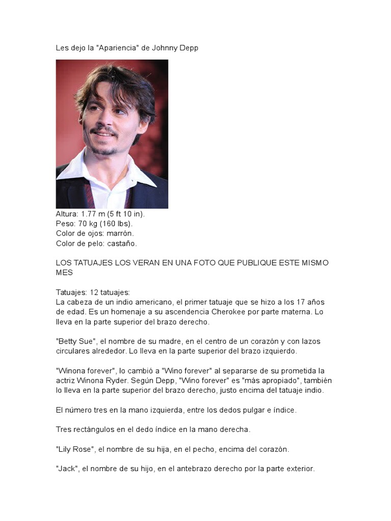 Jony Depp | PDF | Johnny Depp | Cine
