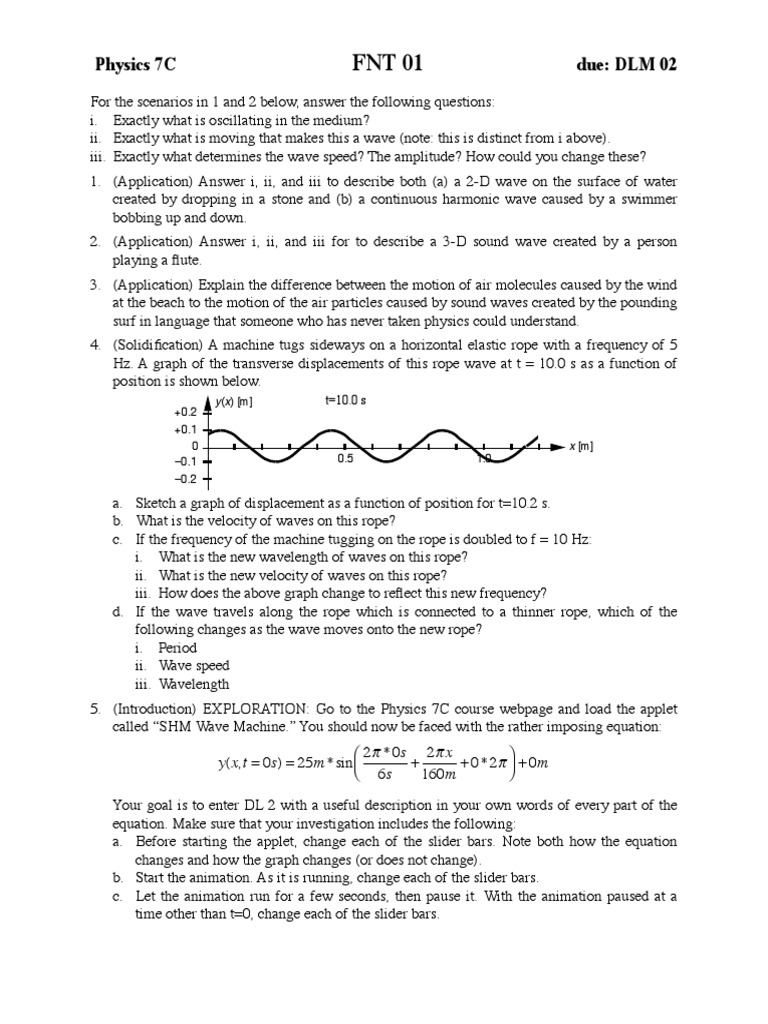Phy 7c FNT | PDF | Waves | Sound