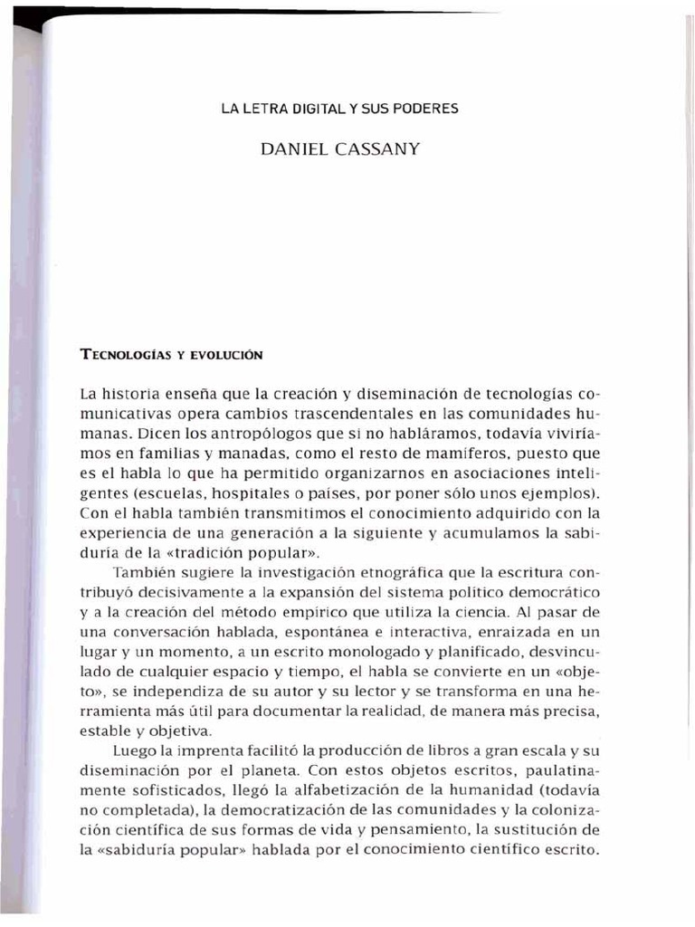 La Letra Digital y Sus Poderes | PDF