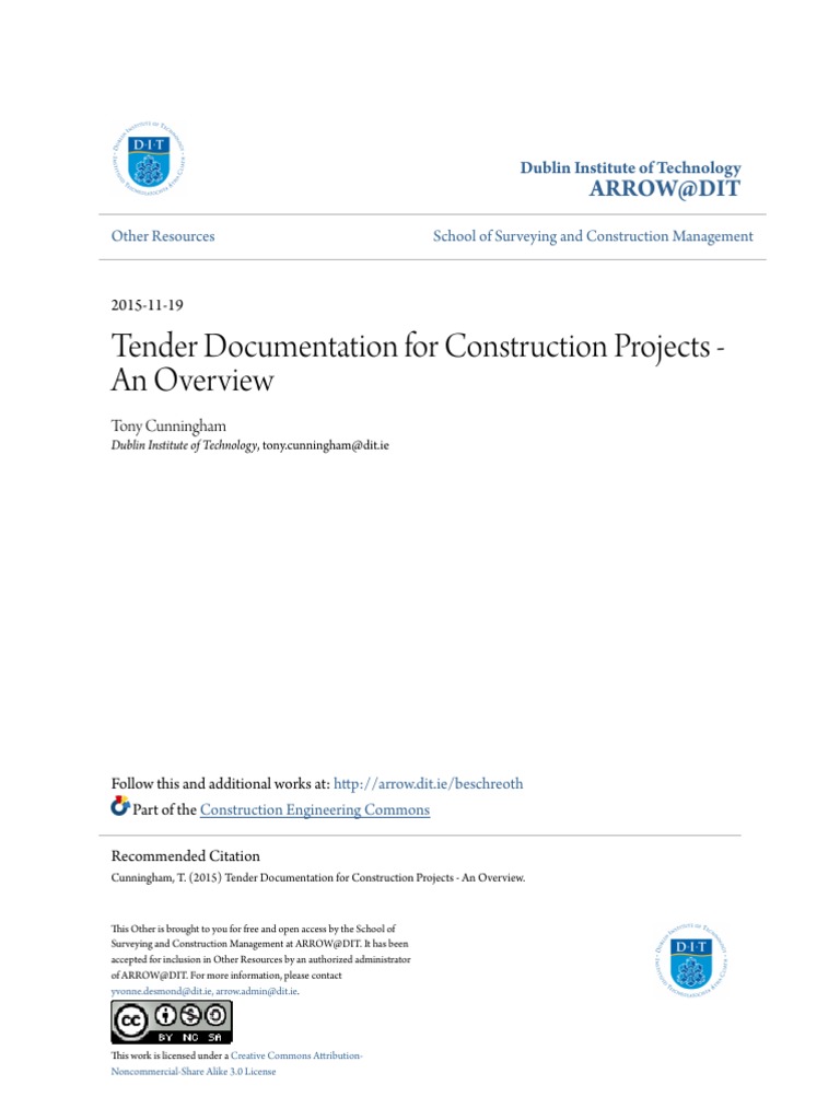 Tender Documentation for Construction Projects - An Overview.pdf ...