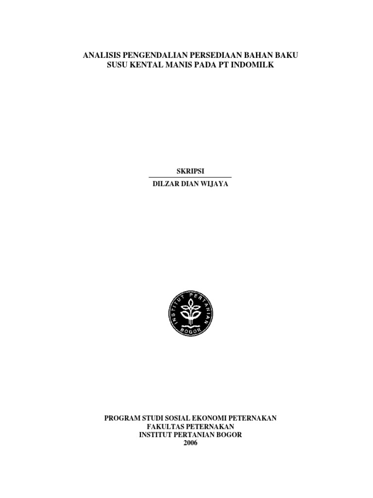 Analisis Pengendalian Persediaan Bahan Baku | PDF | Bisnis