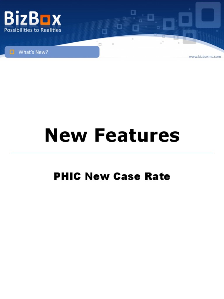 What's New Feature - PHIC New Case Rate v2 | International Statistical ...