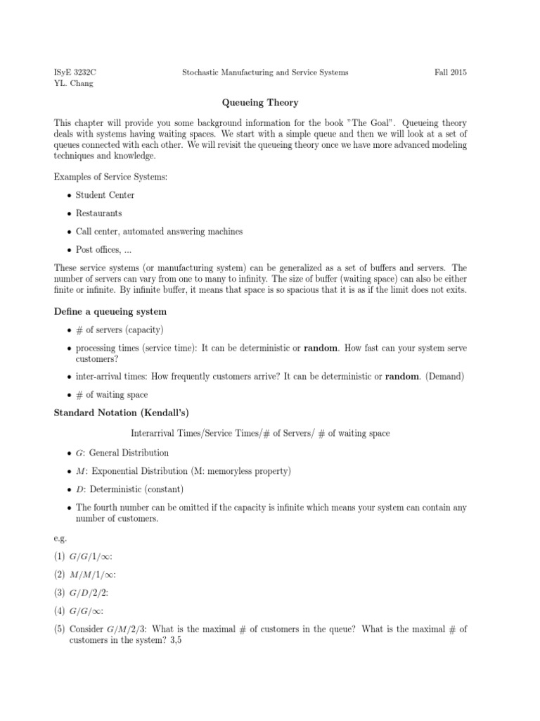 Queueing Theory Fundamentals An Introduction To Key Concepts And Performance Measures Of