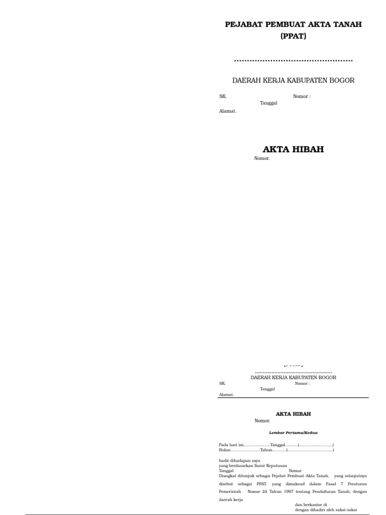 Akta Hibah | PDF