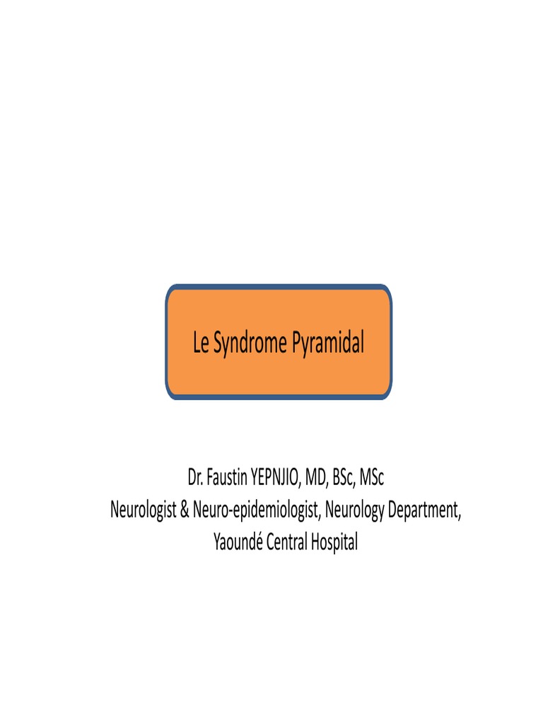 Syndrome Pyramidal | PDF | Cortex cérébral | Pied