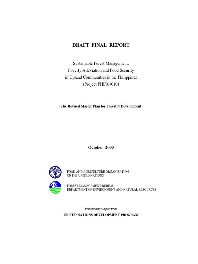 2013 Master Plan For Forestry Development | PDF | Forestry | Sustainability