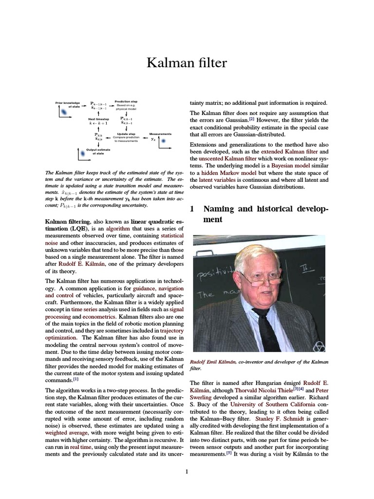Kalman Filter | Kalman Filter | Applied Mathematics