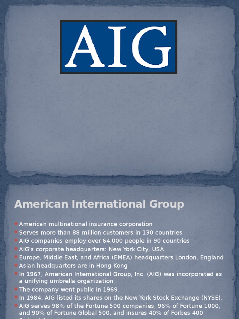Aig | PDF | Collateralized Debt Obligation | American International Group