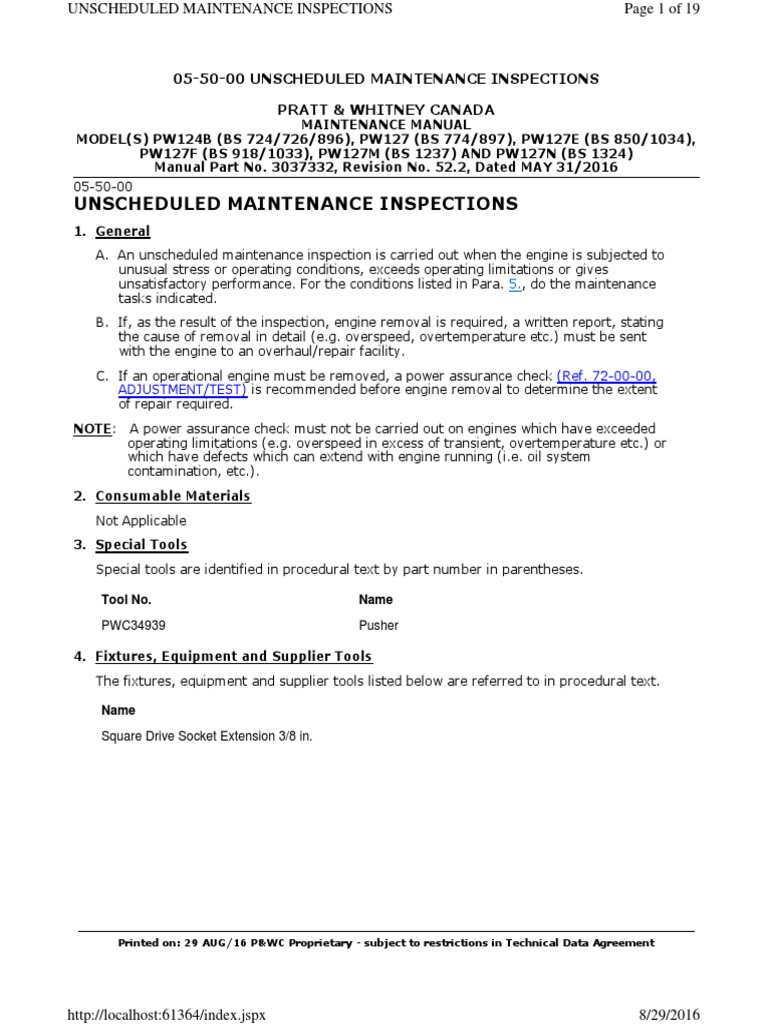Un SchEDULE InspECTION Q & A | PDF | Foreign Object Damage | Turbine