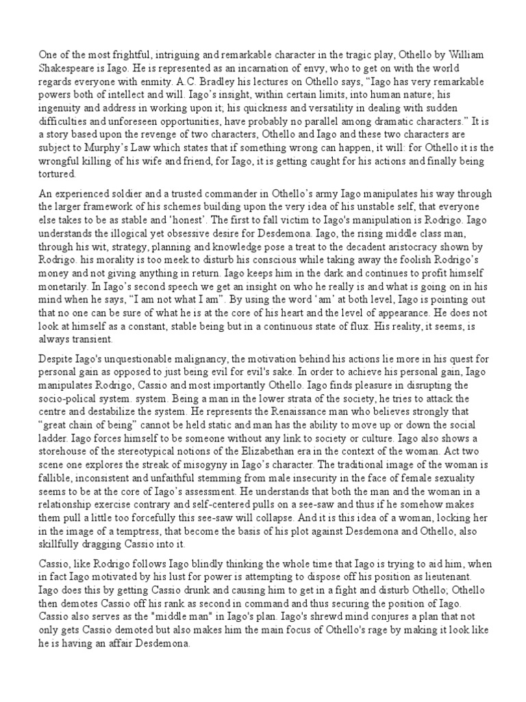 Iago Othello Pdf Iago Othello
