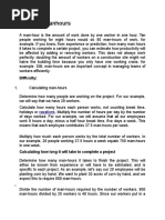 Man-Hour Calculation for Projects | PDF | Man Hour | Labor