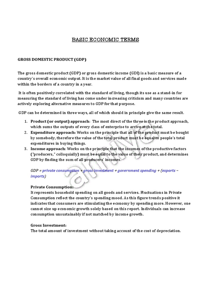 Basic Economic Terms Basic Economic Terms Basic Economic Terms Basic ...