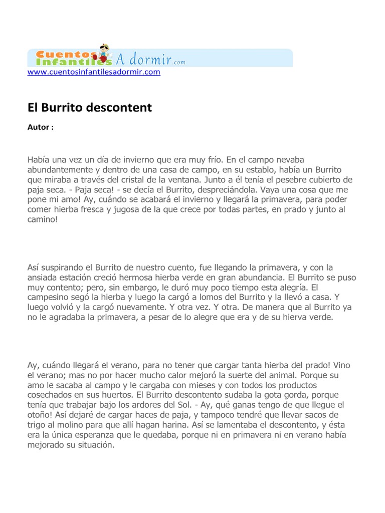 El Burrito Descontento | PDF | Naturaleza