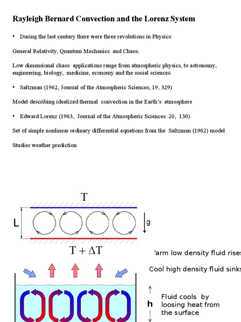 Rayleigh-Bernard Convection and Lorenz Attractor Model | PDF | Convection | Nonlinear System