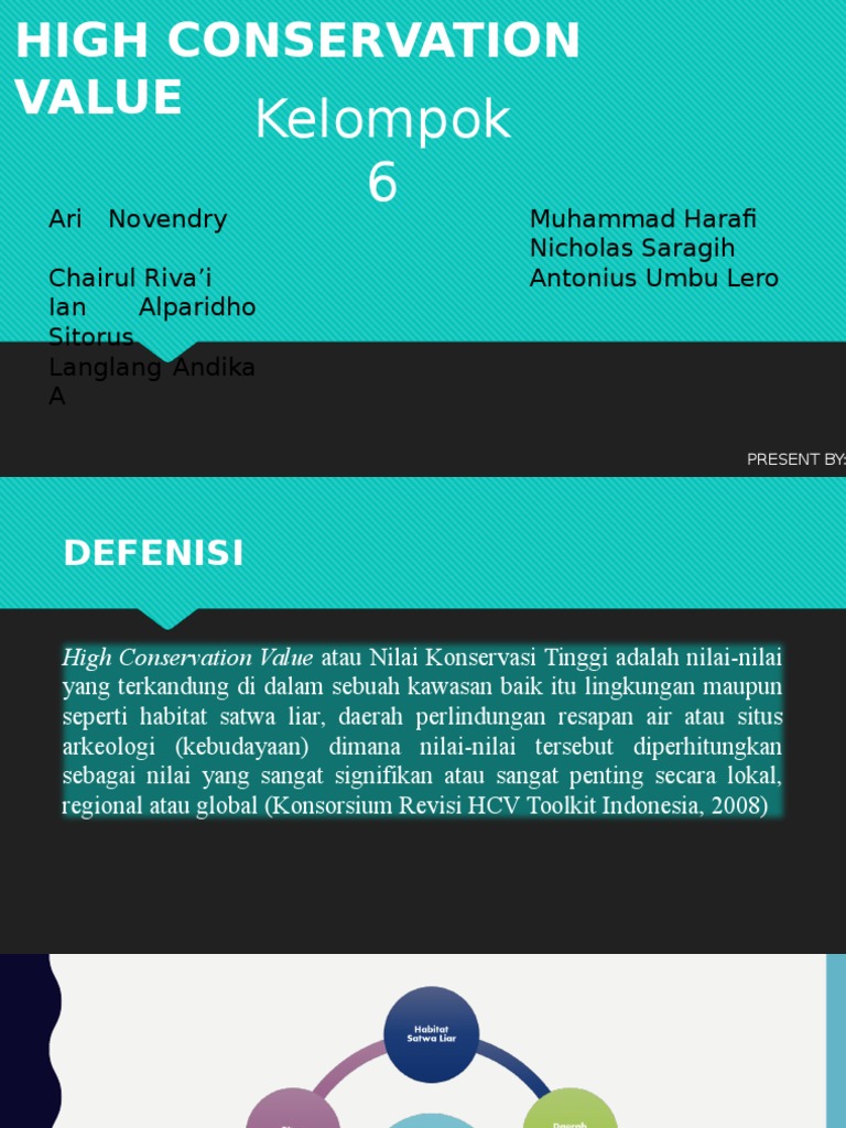 High Conservation Value Presentasi | PDF