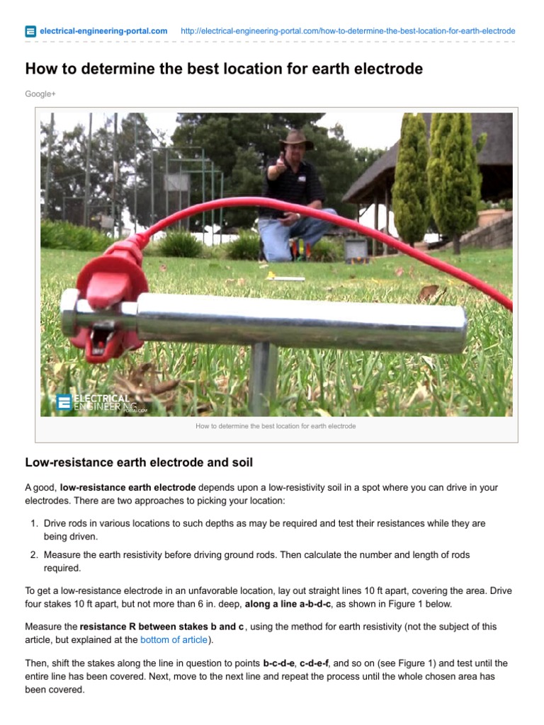 How To Determine The Best Location For Earth Electrode | PDF ...