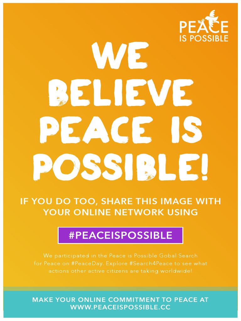 2-Peace Is Possible Posters - A3 | PDF