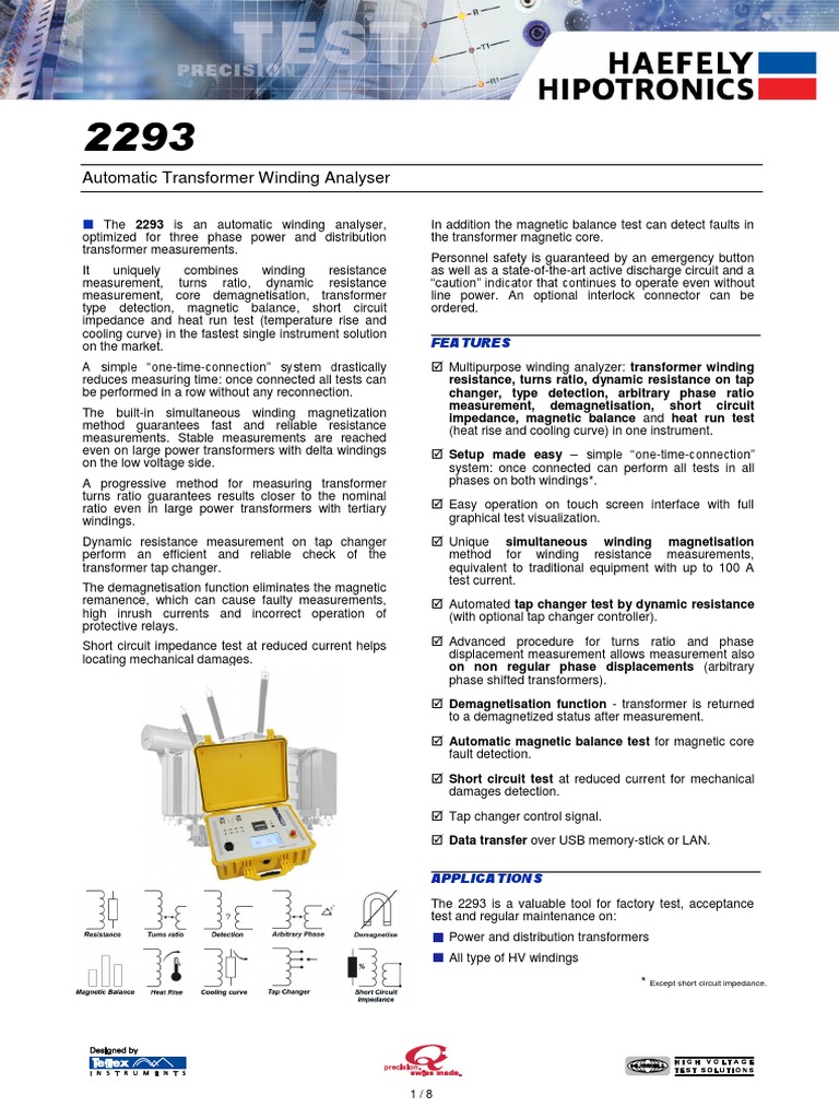 Tettex 2293 | PDF | Transformer | Electrical Impedance