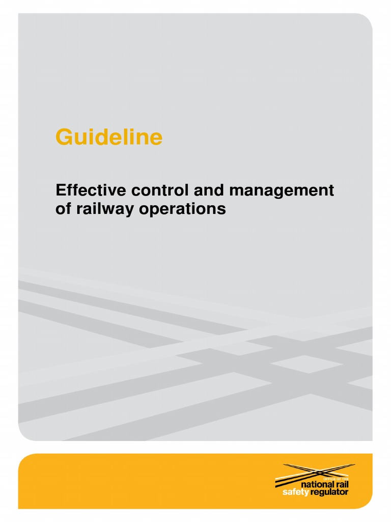 Guideline Effective Control and Management of Railway Operations PDF ...