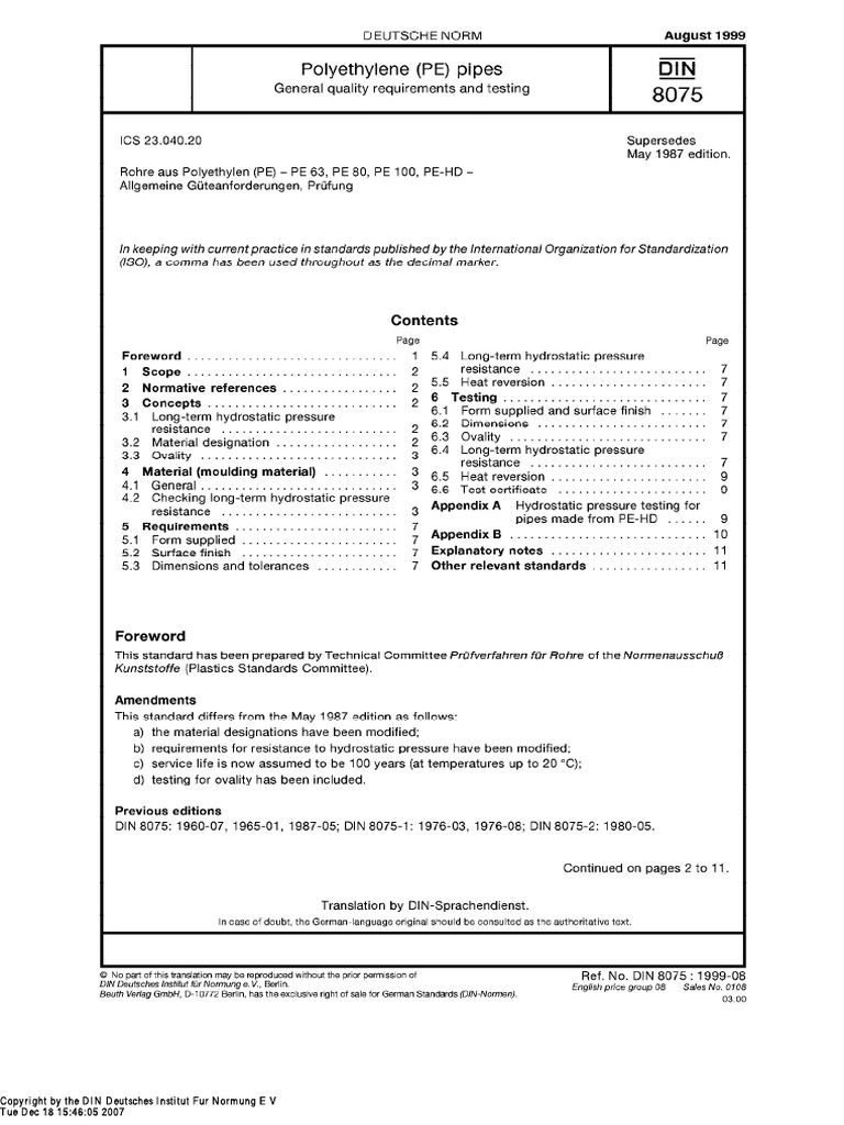 Din 8075 PDF | PDF