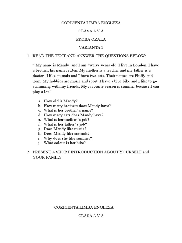 Corigenta Limba Engleza | PDF